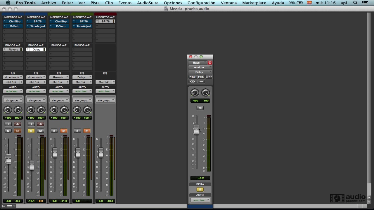 Pro Tools 12 ( tutorial español) - Opciones de Envíos p.I - YouTube