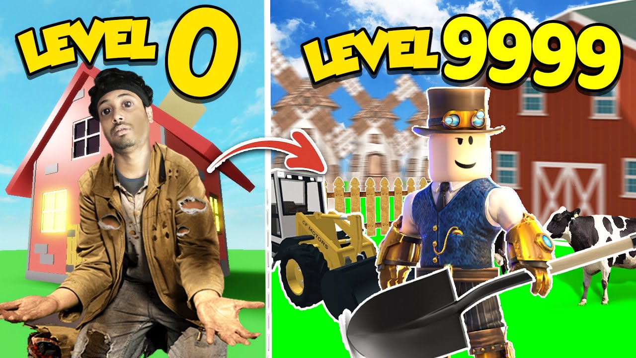 I BUILD THE BIGGEST FARM IN ROBLOX | Level 0 To 9999999999 - YouTube