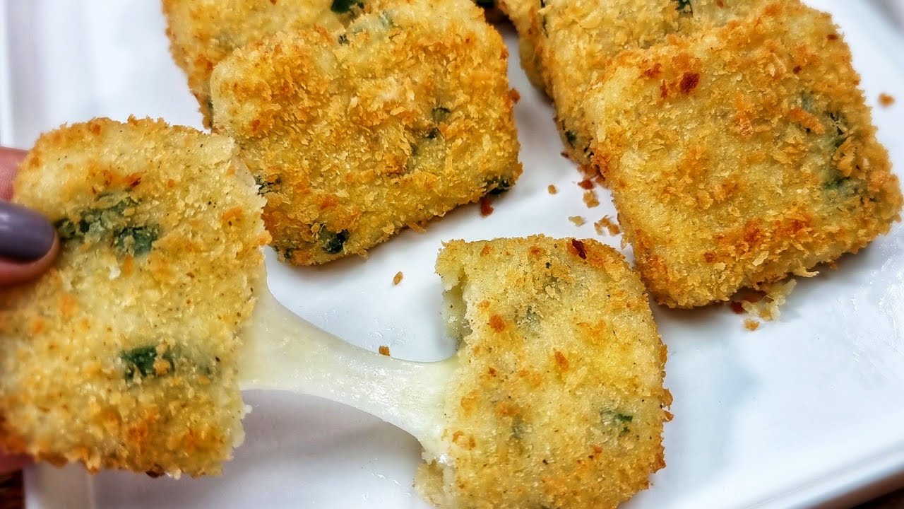 Crispy potato with cheese. Perfect snack for our kids. - YouTube