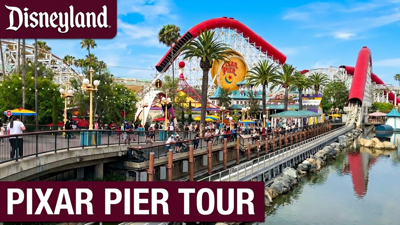 Walking to Pixar Pier | Disney California Adventure Park Tour 2025 ...