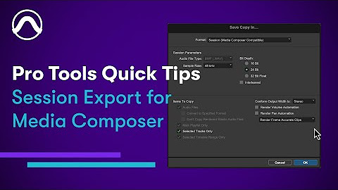 Pro Tools Quick Tips: Audio Post Workflows - YouTube