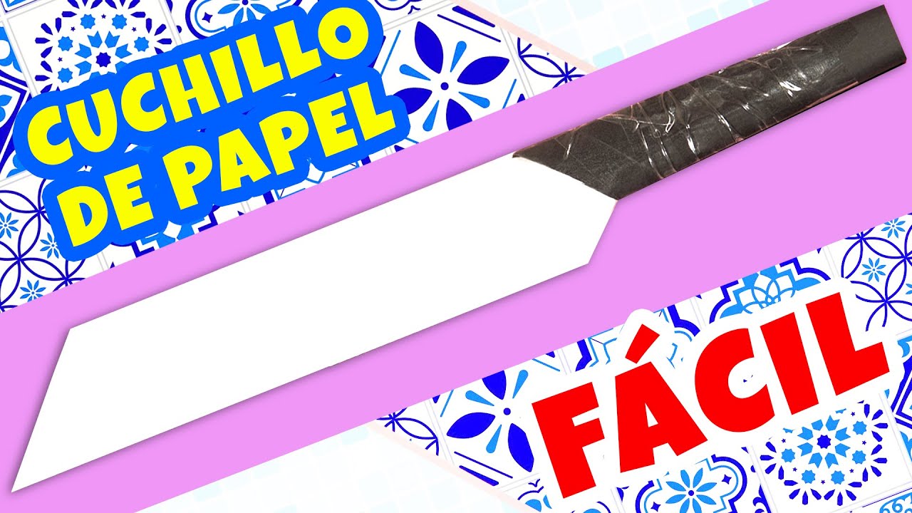 Como hacer un cuchillo de papel. Cuchillo de origami paso a paso ...