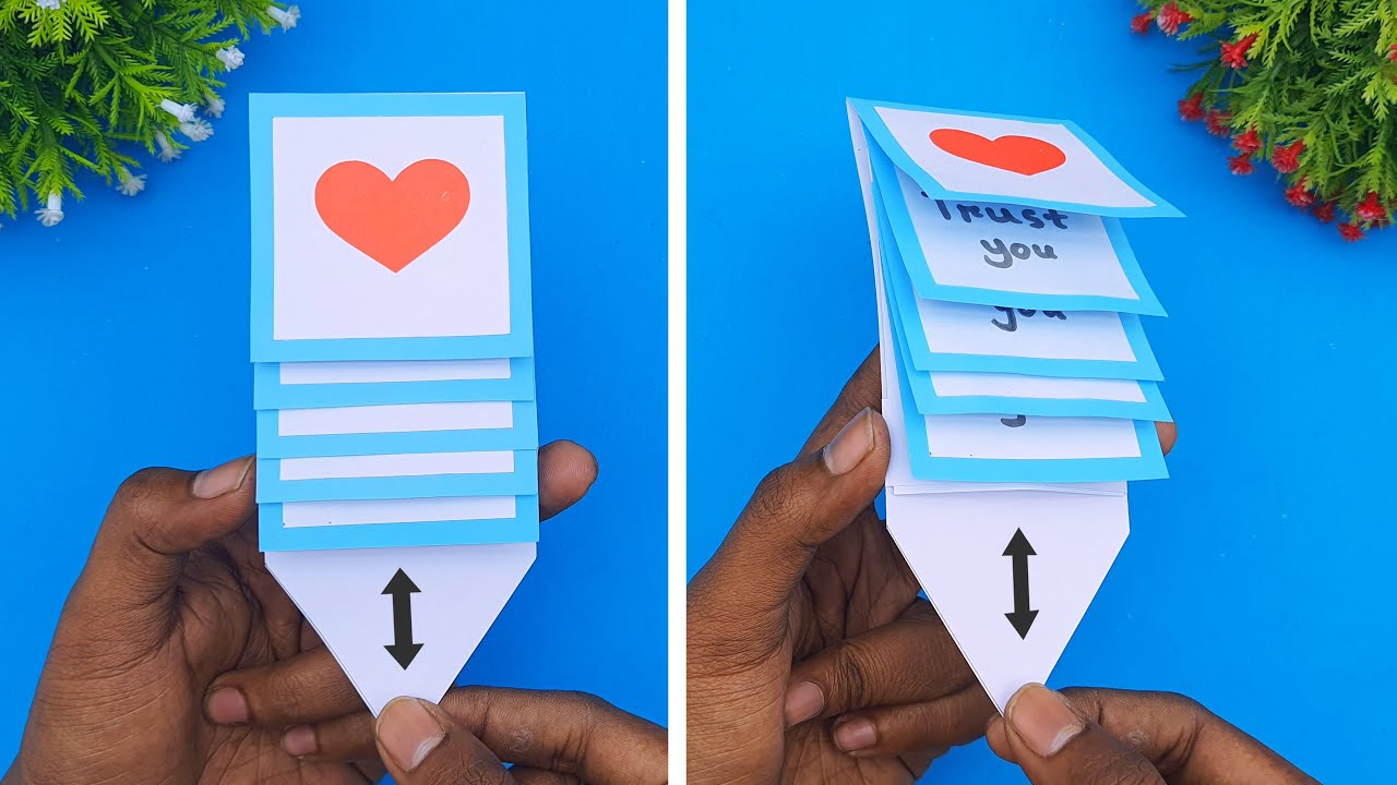 DIY Surprise Message Card | Handmade Gift Card Making Ideas | Valentine ...