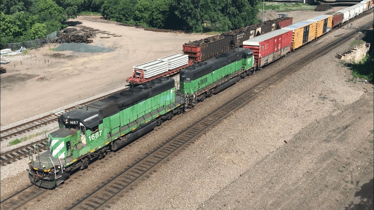 BN Duo Leading CPBN Transfer, A Day of Railfanning (BN 1687 & 1458, UP ...