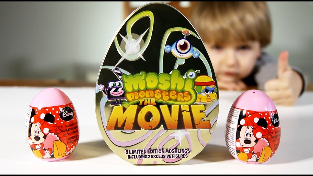 Moshi Monsters The Movie and 2 Disney Surprise Minnie Eggs - YouTube