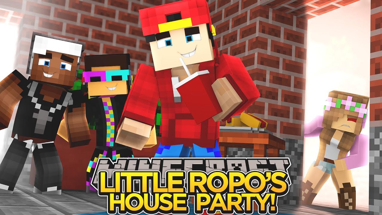 Minecraft Adventure - EVIL LITTLE KELLY RUINS THE HOUSE PARTY!! - YouTube