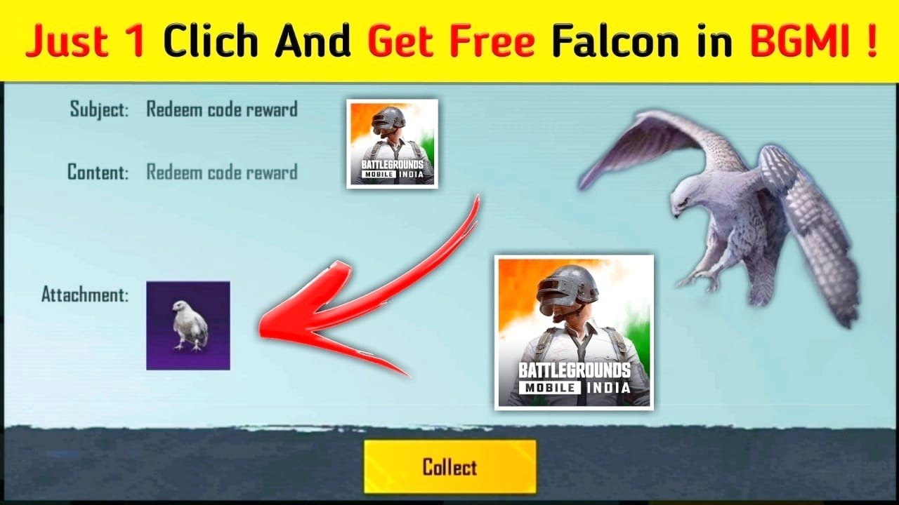 just 1click में free falcon मिलेगा 😮 | how to get free falcon in bgmi ...