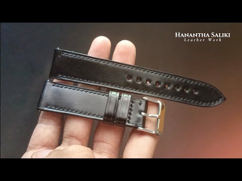 Watch Strap Black Japanese Shell Cordovan Leather