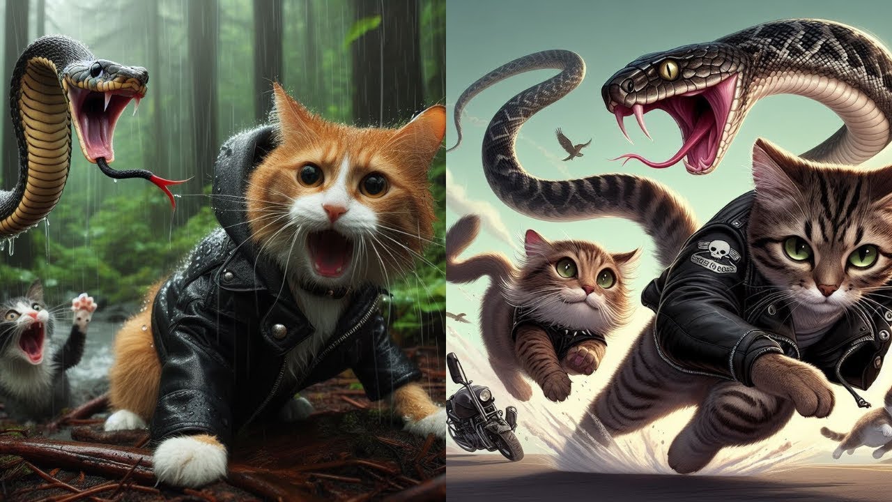 Cat's Meow || Sad story | Cat meet Snake | #cat | #aicat7 | #trending ...