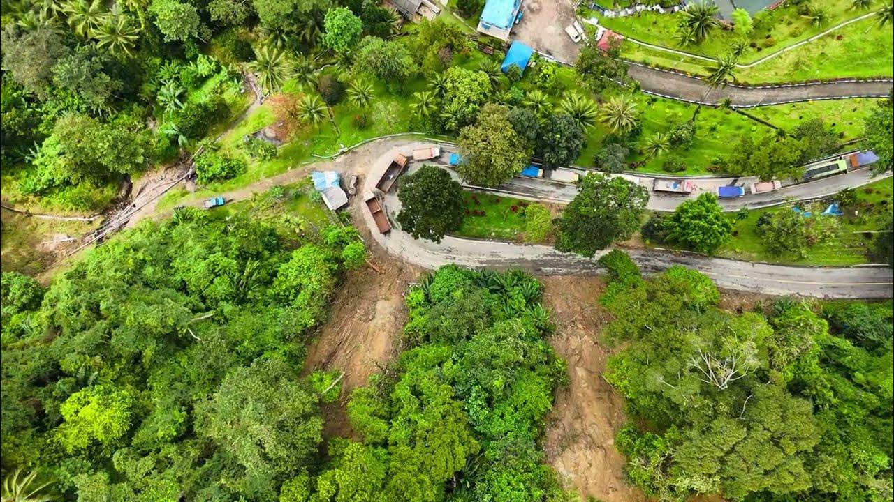 Pantauan udara pasca longsor di tanjakan tirtanadi jalur medan-berastagi, 1 desember 2024 - YouTube