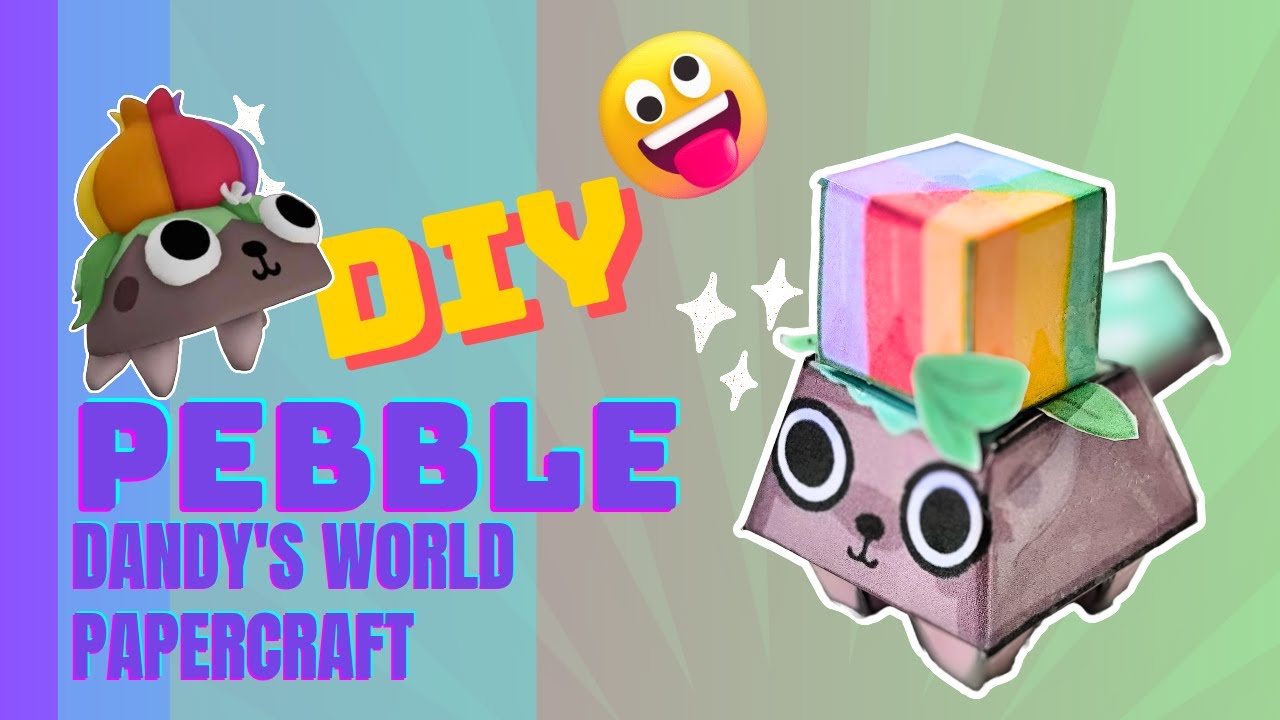 DIY PEBBLE DANDY'S WORLD PAPERCRAFT #diy #roblox #dandysworld #astro # ...