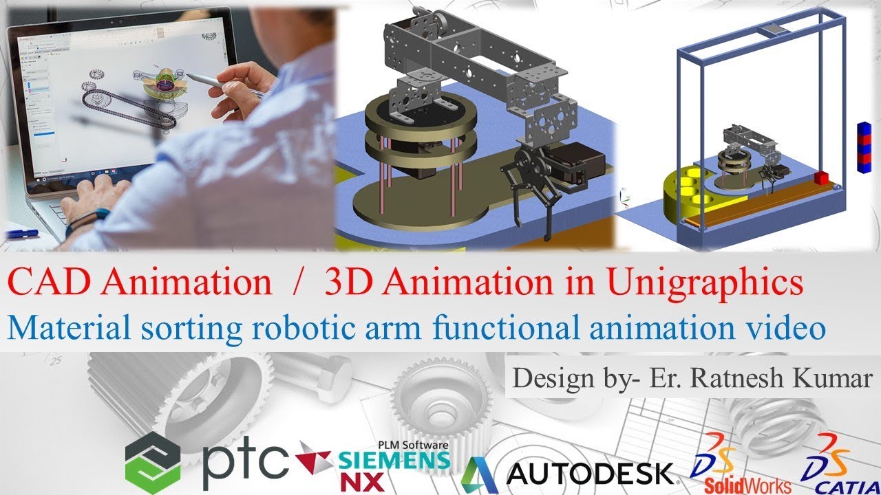 3D animation ! CAD animation ! Material sorting Robotic arm animation ...