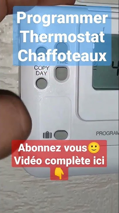 Comment Programmer Thermostat Chaffoteaux - YouTube