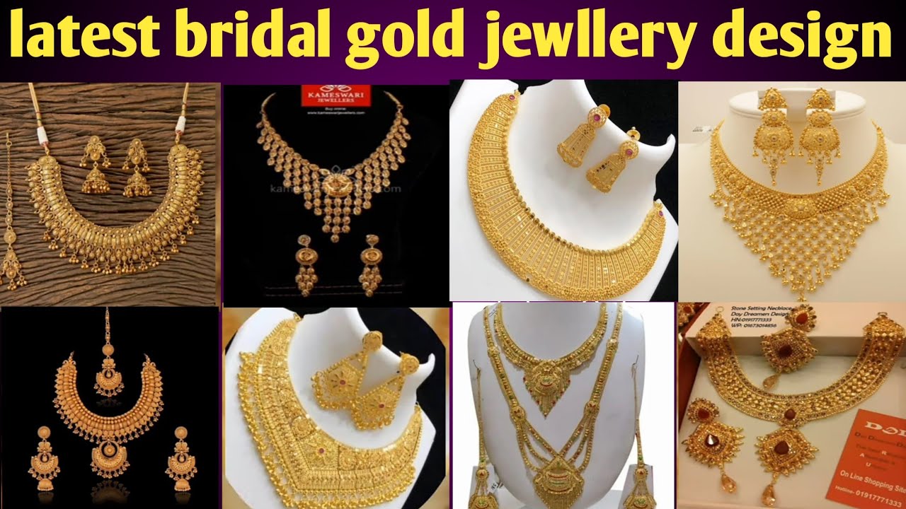 latest bridal gold jewellery set design - YouTube
