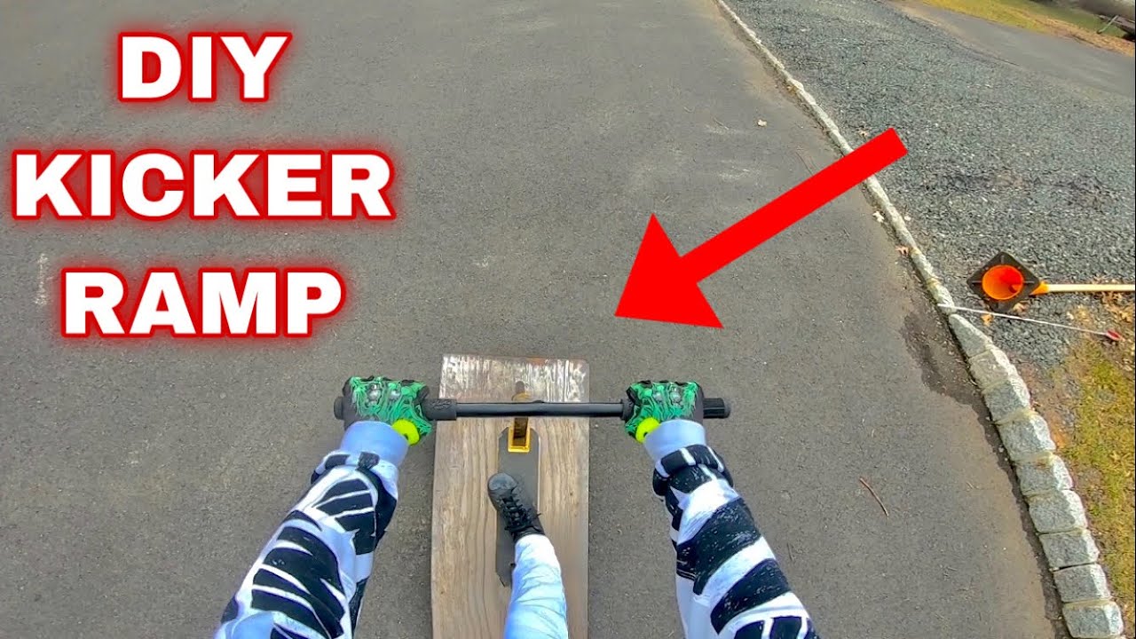 RIDING DIY KICKER RAMP ON SCOOTER - YouTube
