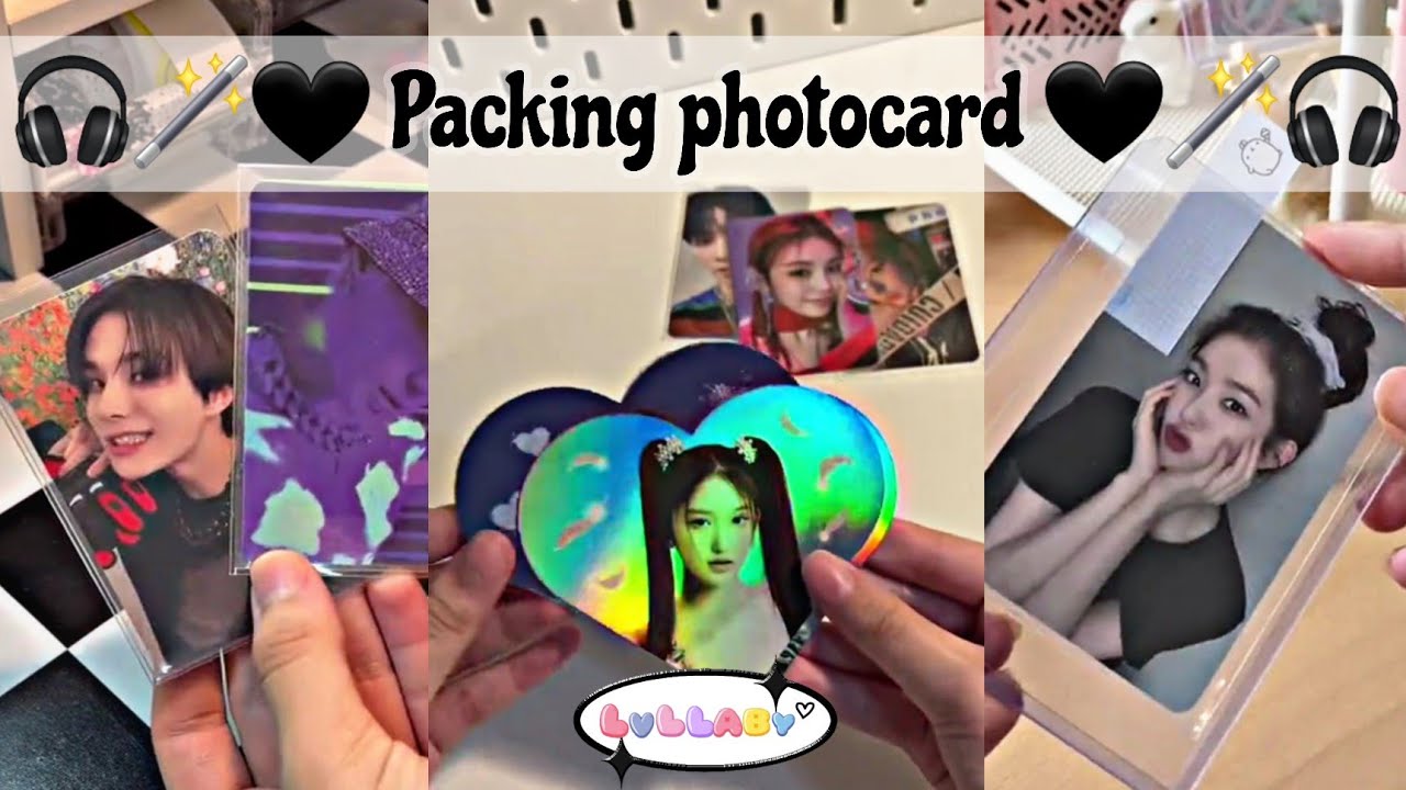 🪄🎧🪄🖤~ asmr packing photocard kpop | tiktok compilation || lvllaby♡☁ ッ ...