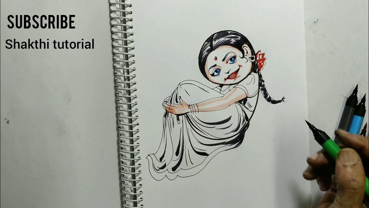 How to draw cartoon drawings with numbers 1 to 10 || drawing in number ...