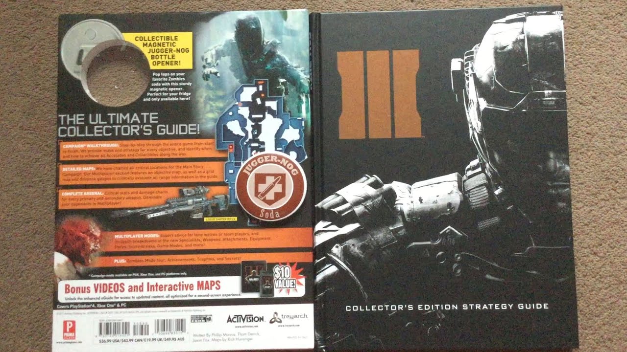 BO3 Collector's Edition Stragey Guide Book - YouTube