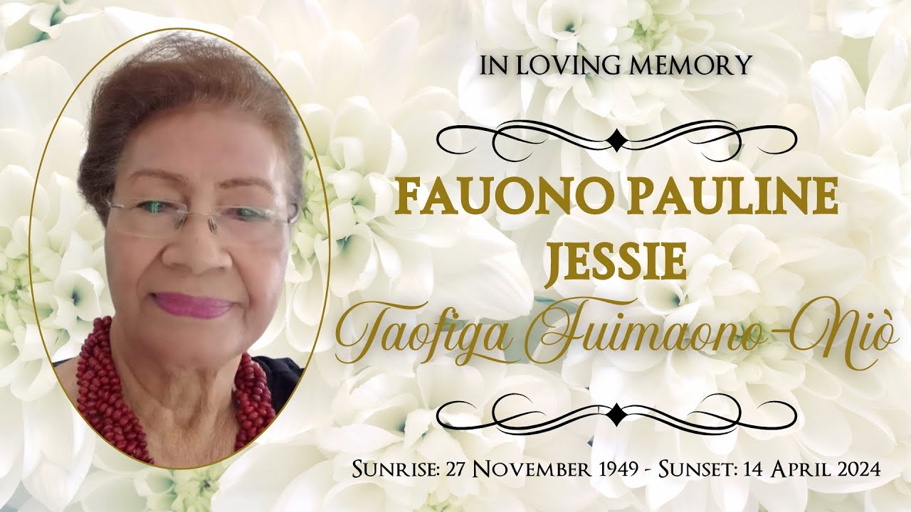 🕊Family Service for Fauono Pauline Jessie Taofiga Fuimaono-Ni'o🕊 - YouTube