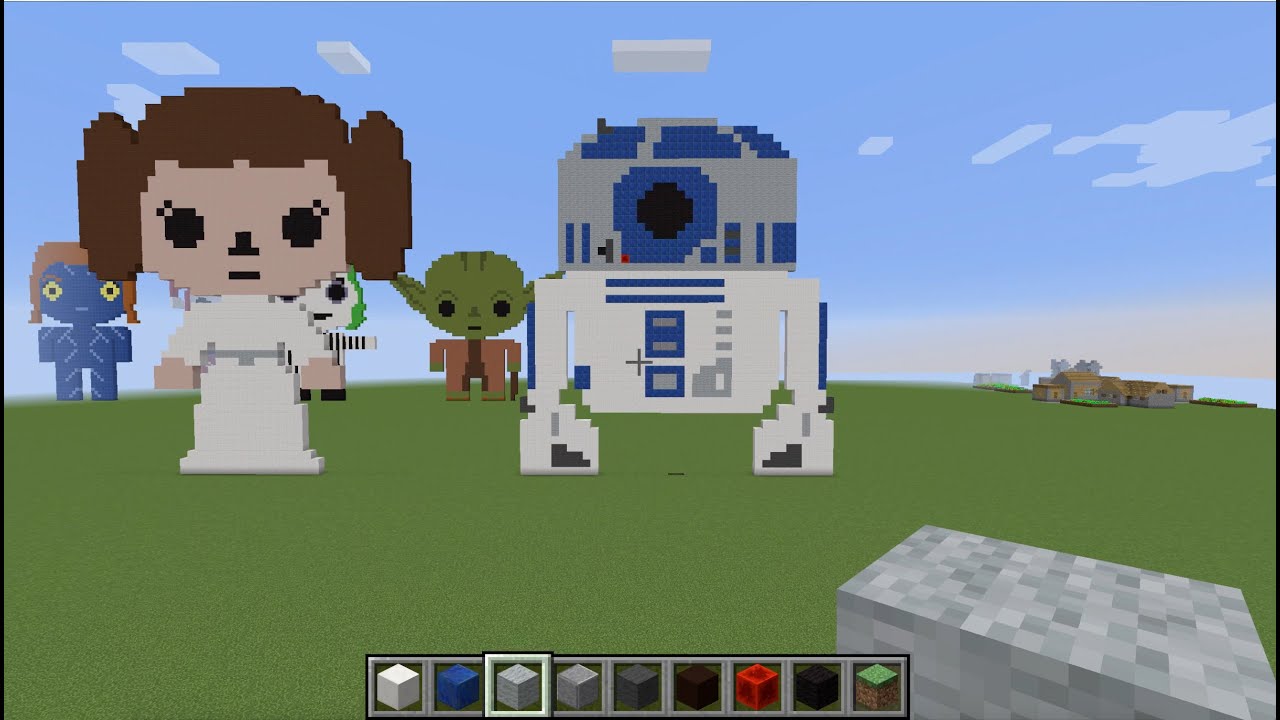 Minecraft Pixel Art - R2D2 - YouTube