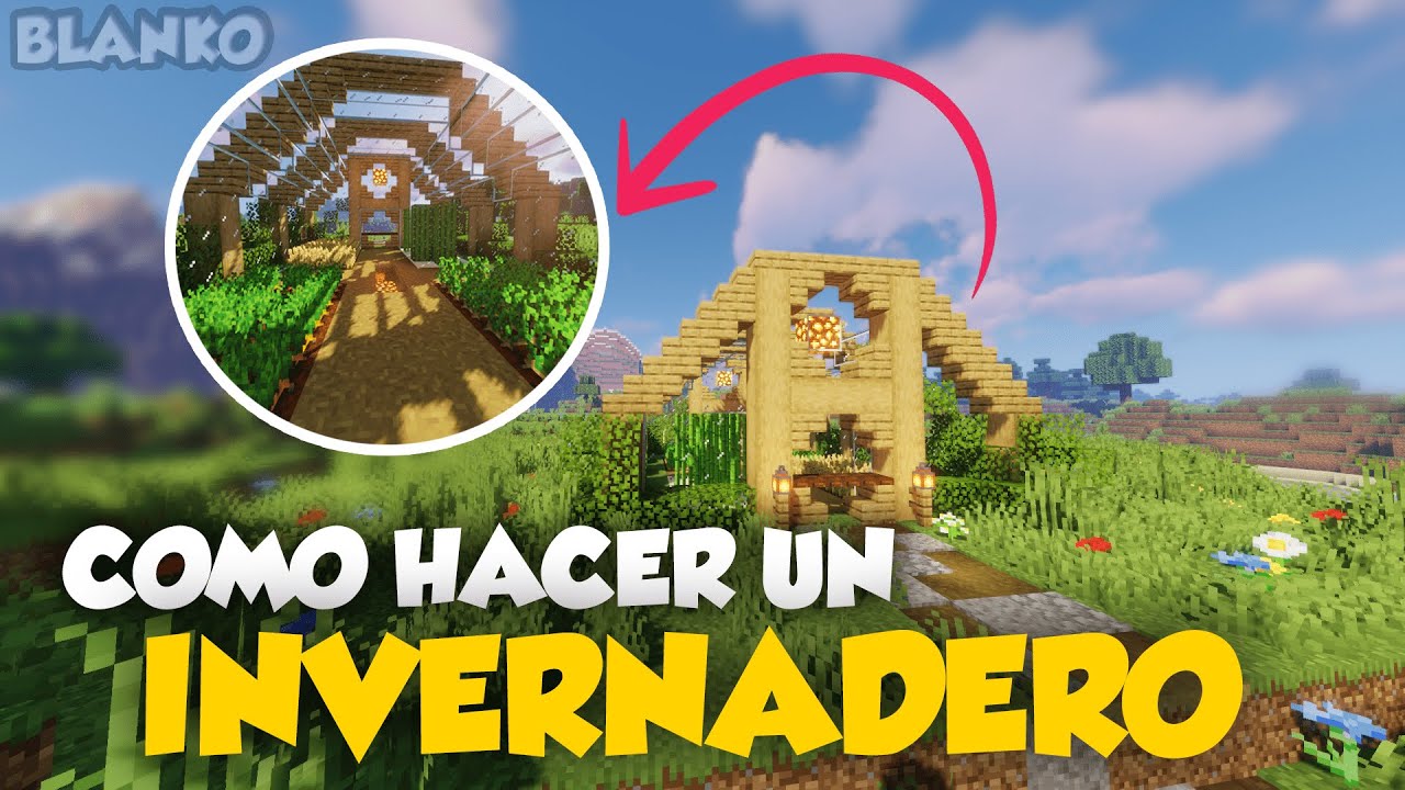 COMO HACER UN INVERNADERO EN MINECRAFT SURVIVAL MUY FACIL 🌱 ️ - YouTube