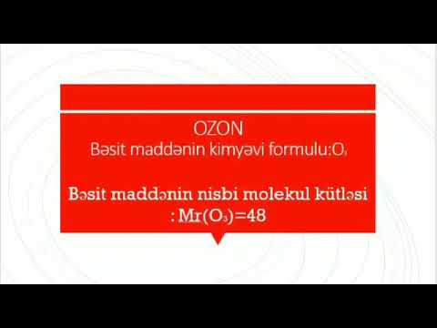 7 sinif kimya mövzu: ozon ,ozonun xassələri