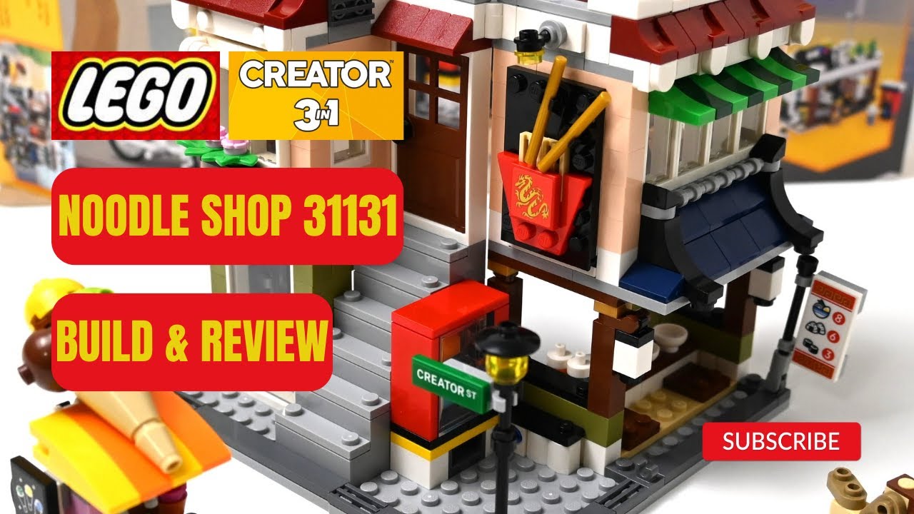 LEGO Creator 3in1 Noodle Shop Build and Review - All 3 Models - YouTube