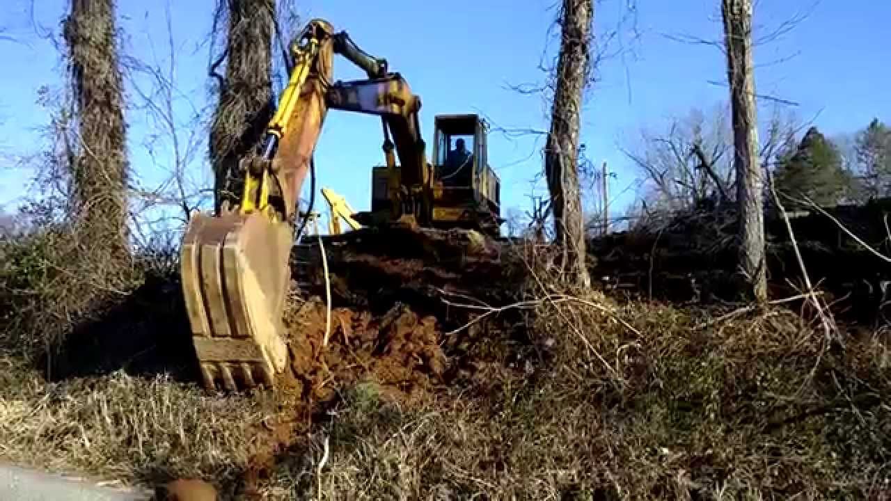 Old Track Hoe Working - YouTube
