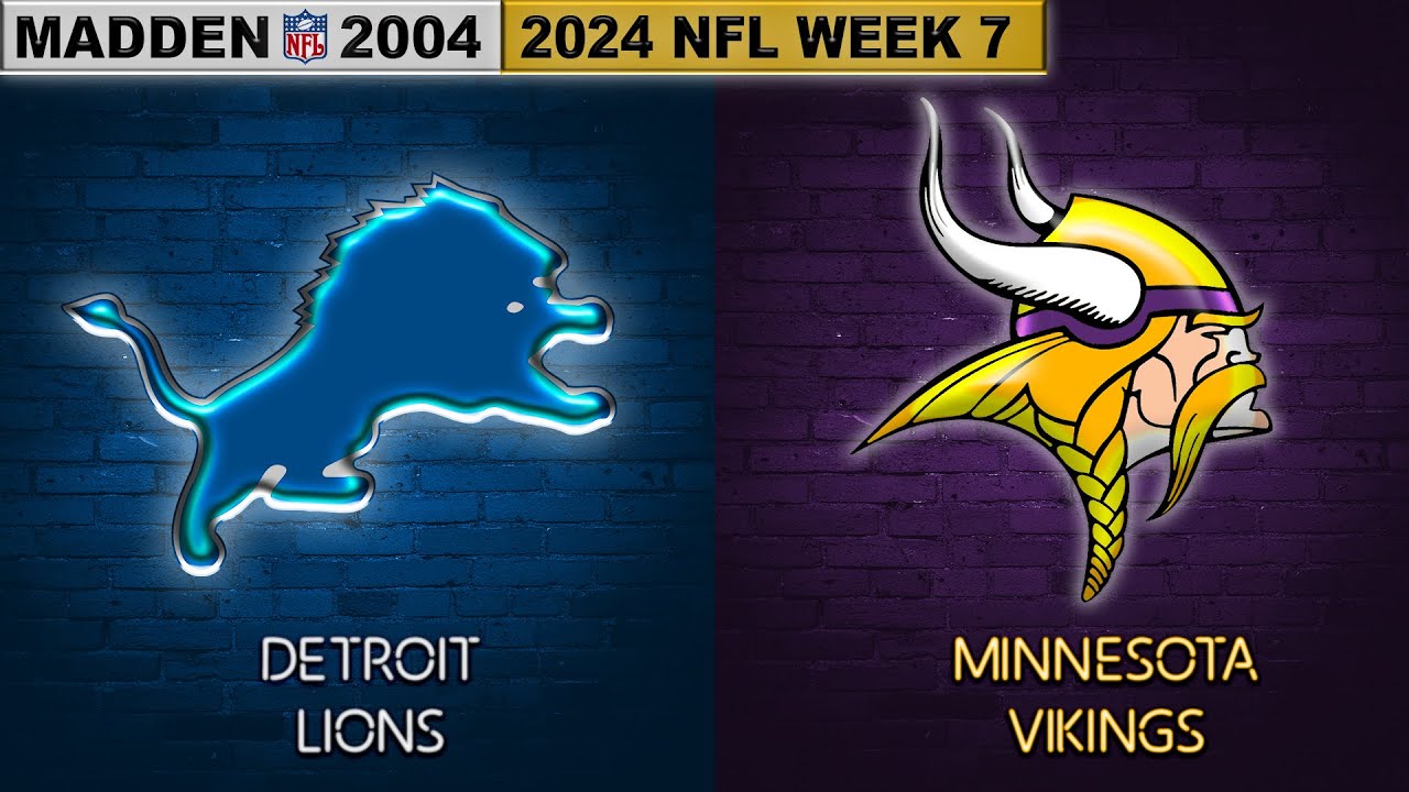 Madden NFL 2004 Mod - 1991 Detroit Lions vs. 1998 Minnesota Vikings ...