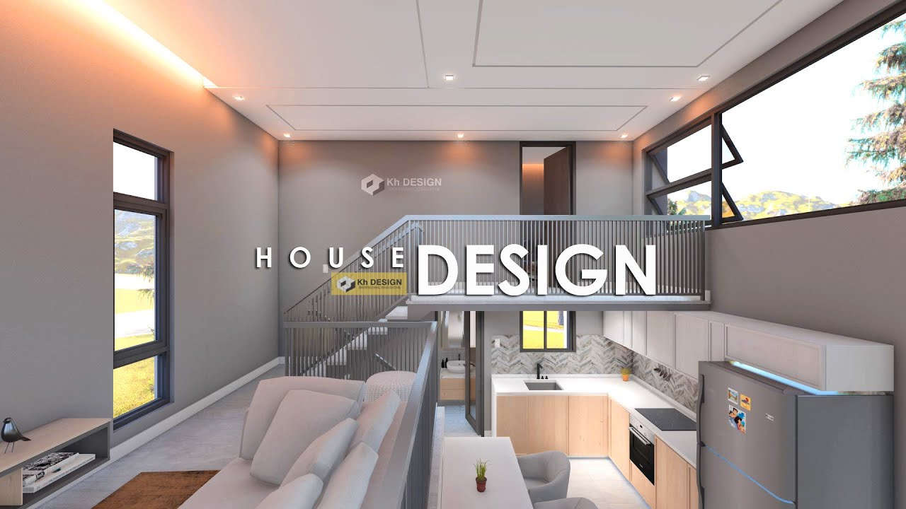 SPLIT LEVEL HOUSE DESIGN | SMALL HOUSE | 9.60m x 5.00m (48 sqm Total ...