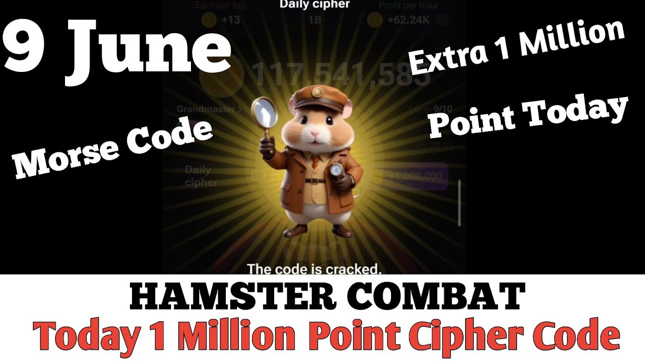 9 June Morse Code Hamster Kombat | 1 Million Point Daily Cipher ...