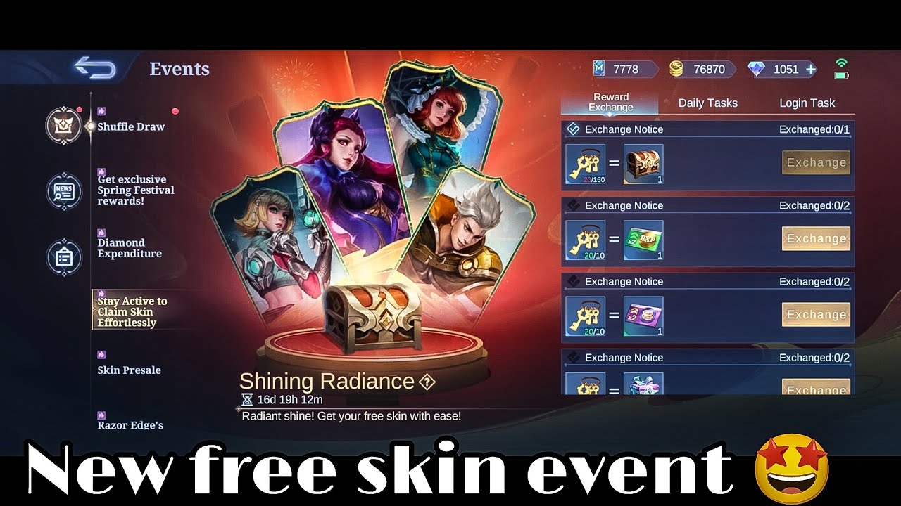 Get your free skin from the new event 🤩 | MLBB - YouTube