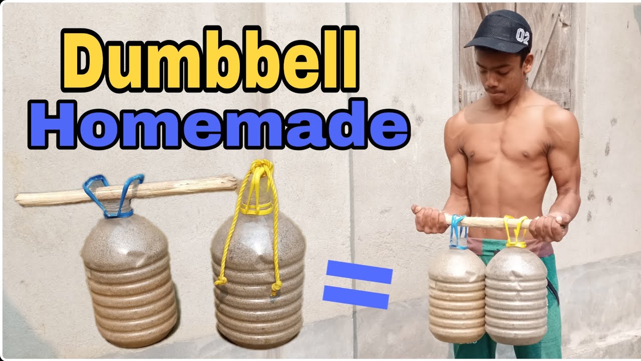 How to make Dumbbell - Homemade Weights - DIY Weights At Home - YouTube