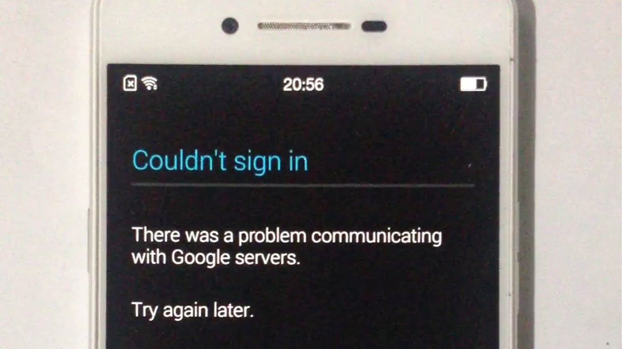 Couldn't sign in Google Problem Fix & Solution - YouTube