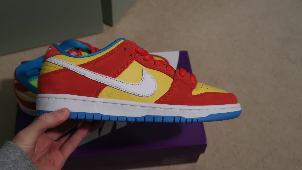 Nike Dunk Low Pro SB 'Bart Simpson' Sneaker Unboxing - YouTube