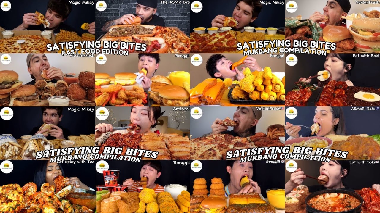 ASMR | 1 HOUR BEST SATISFYING BIG BITES MUKBANG COMPILATION | - YouTube