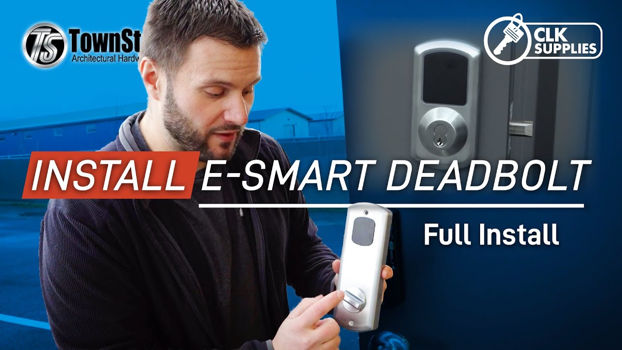 Locksmithing 101 | Full Install Of The TownSteel E-Smart 5000 Series Electronic Deadbolt! - YouTube