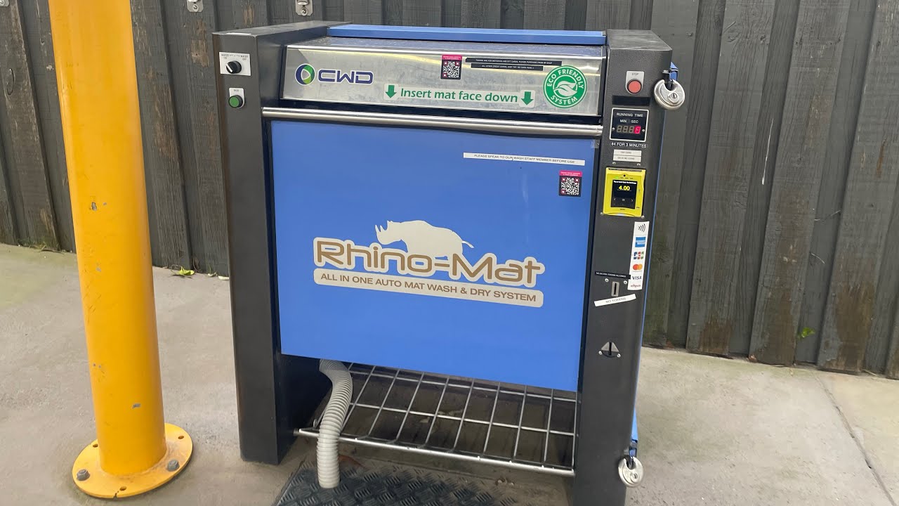Rhino-mat Mat cleaner at Enviro car wash - YouTube