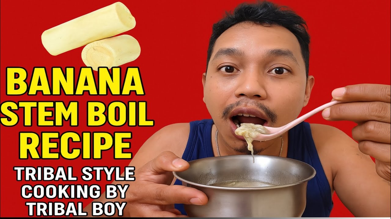Banana Stem Boil Recipe | Healthy Tribal Style Cooking | @desisoul ...