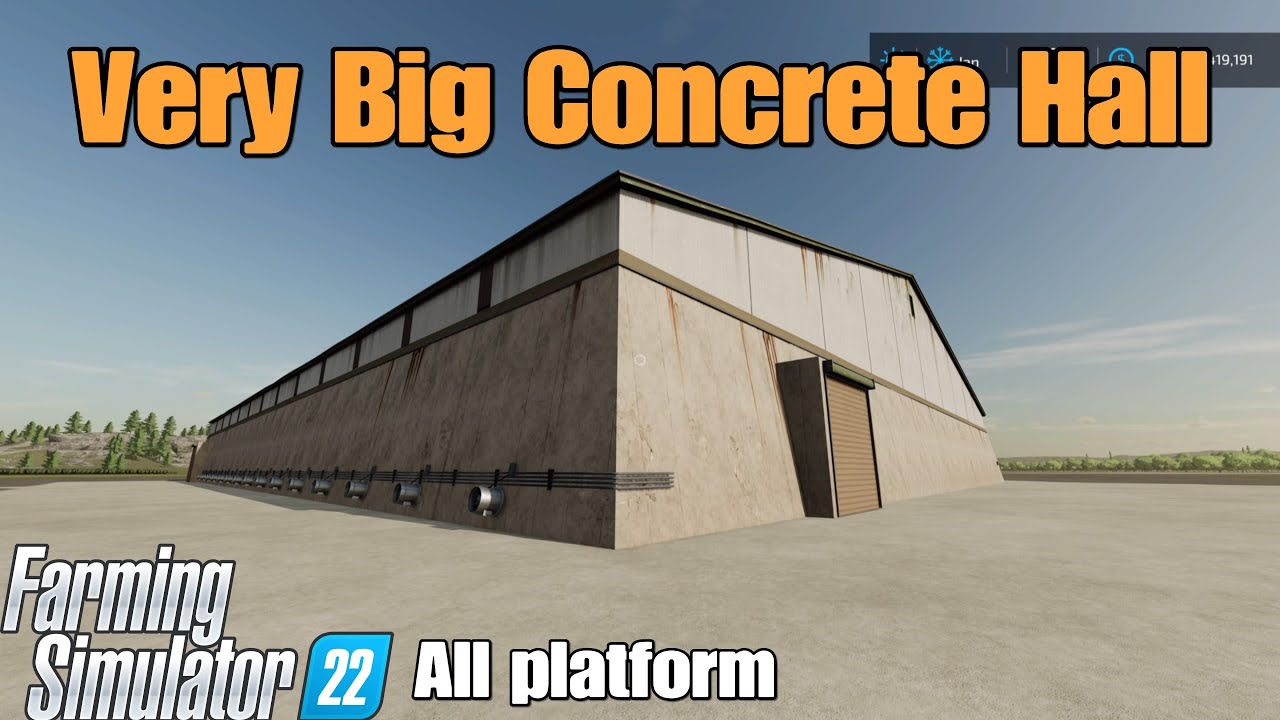 Very Big Concrete Hall. / FS22 mod for all platforms - YouTube