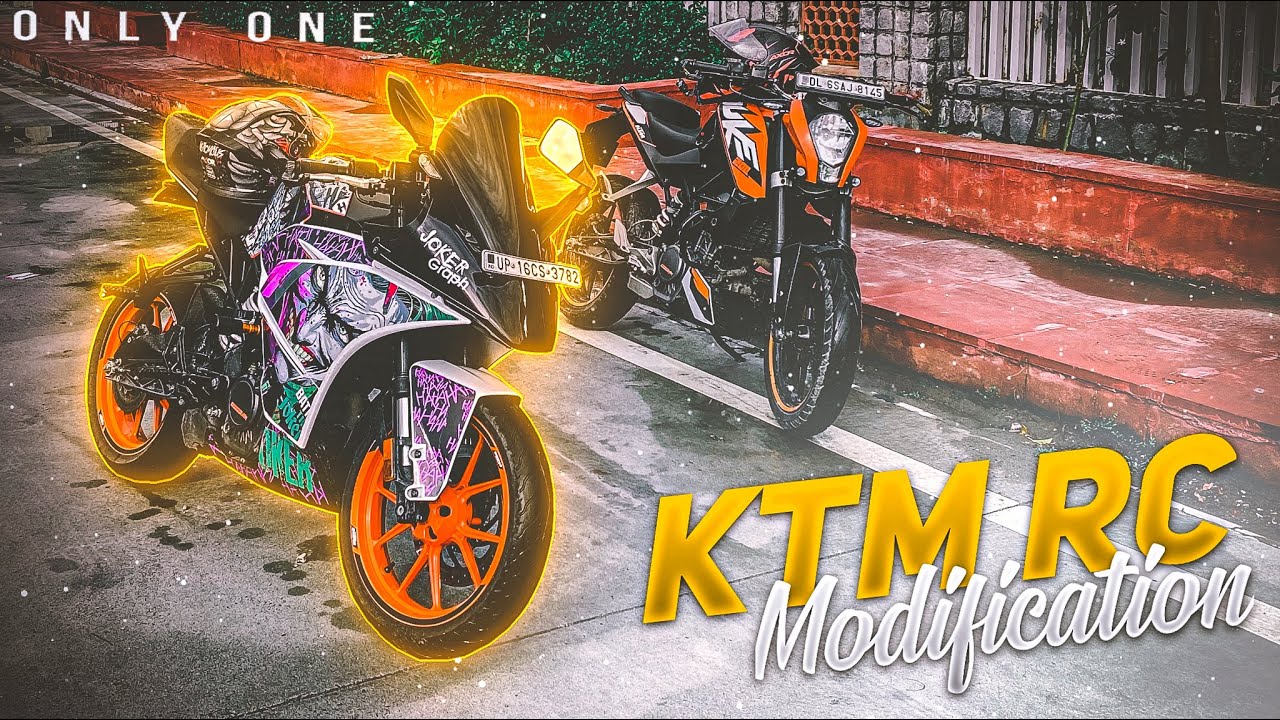 Most Modified KTM RC with POWER PARTS and DECALS KIT in India 😲 | Bike ...