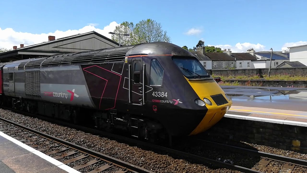 CrossCountry HST 43384 and 43321 depart Newton Abbot on the 8th June ...