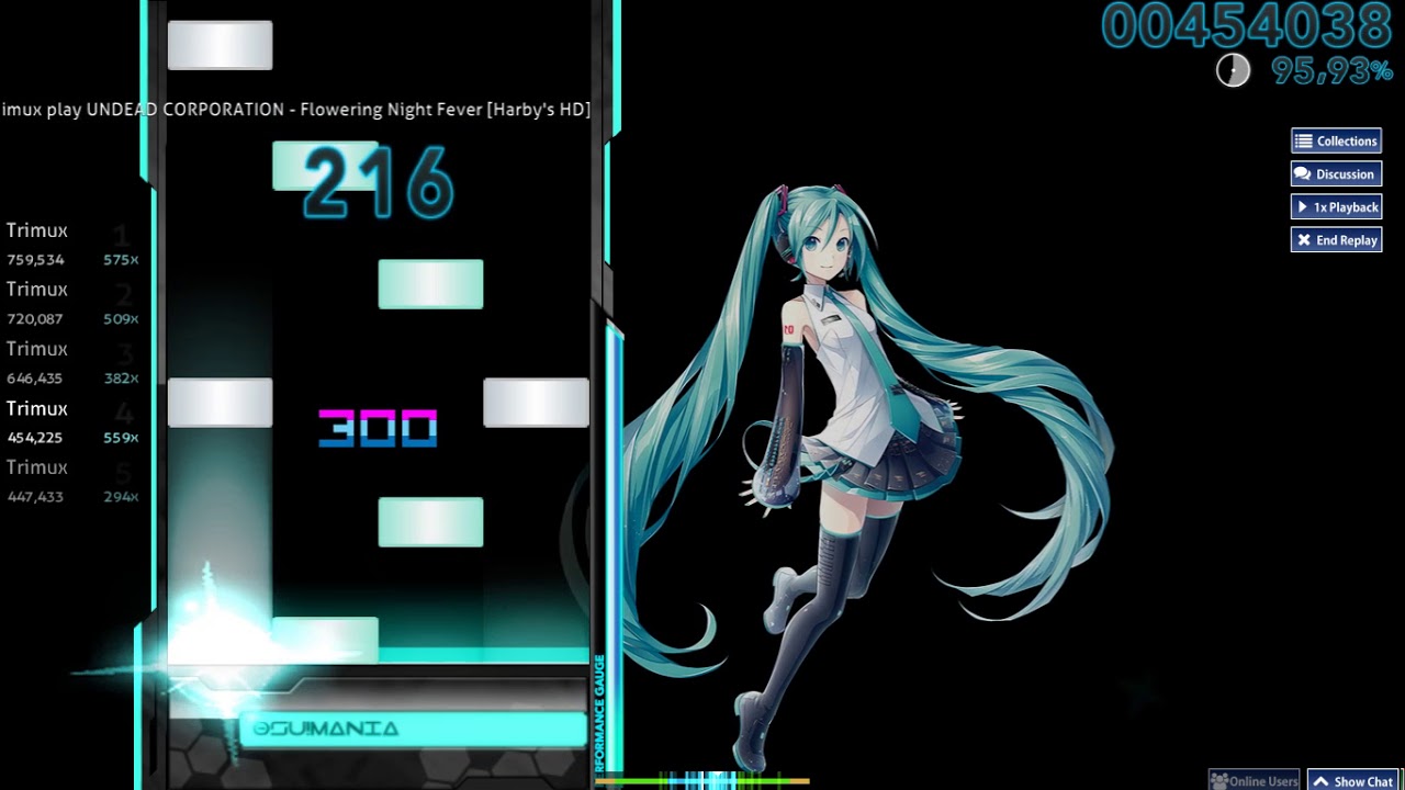 [OsuMania] Flowering Night Fever 3.08* - YouTube