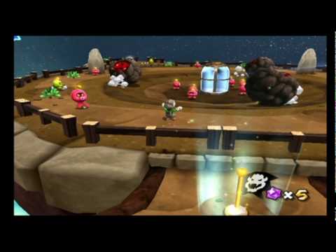 Super Mario Galaxy 2 Green Stars - Boulder Bowl Galaxy Star 3 - YouTube