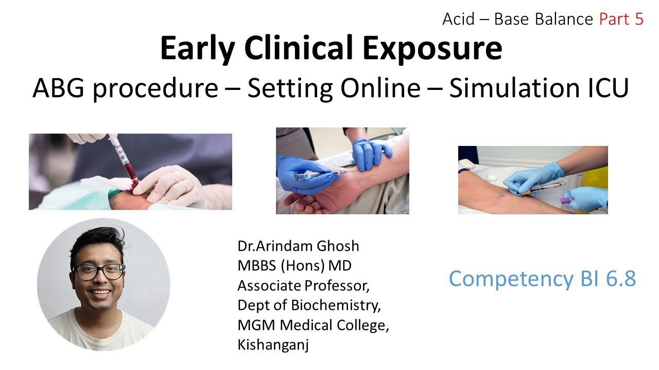 ABG Procedure Early Clinical Exposure (ICU Simulation) Competency BI 6. ...