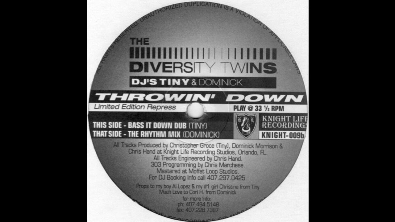Throwin' Down!! (The Rhythm Mix) - DJ Tiny/Dominick: Song Lyrics, Music ...