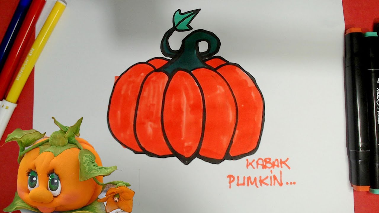 Kabak nasıl çizilir .. ? how to draw a pumpkin..? #drawing #art # ...