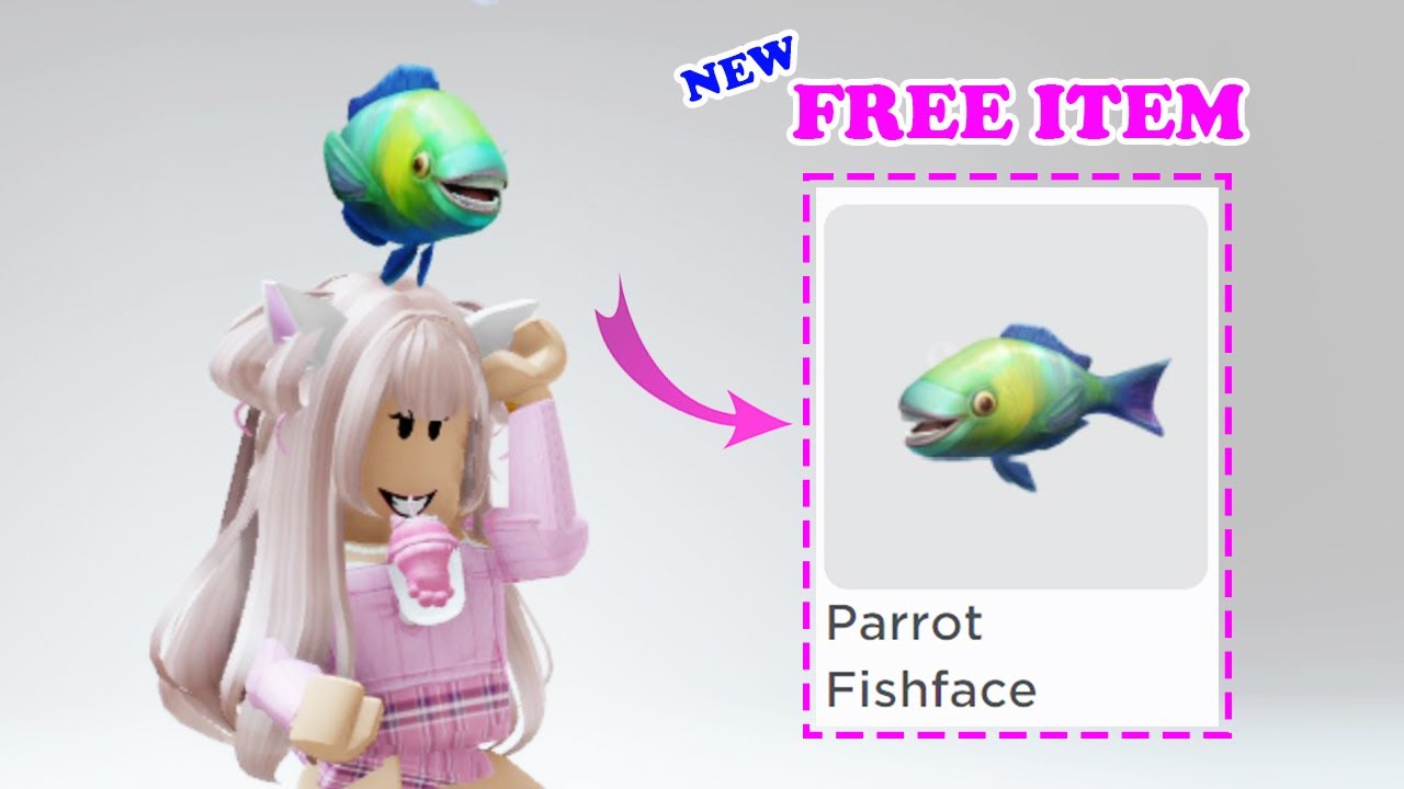 HURRY! GET THIS FREE ROBLOX ITEM! 😍😊 PARROT FISHFACE | CATIEBLOX - YouTube