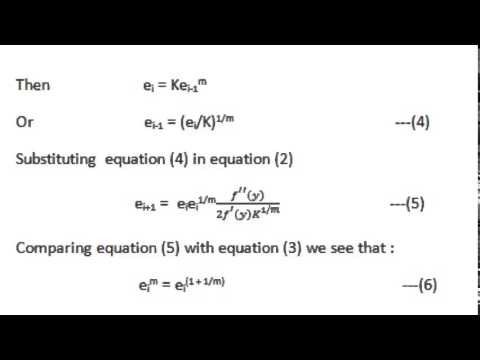 Order of Convergence of Secant Method - YouTube