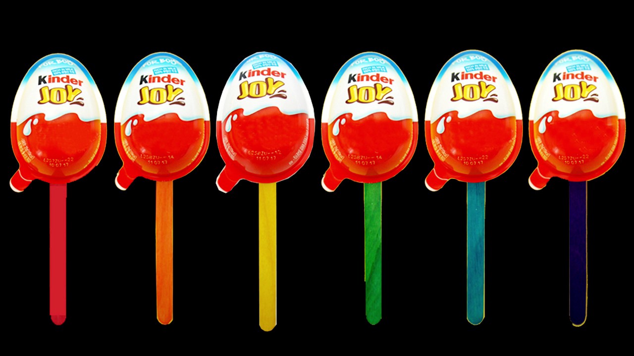 Kinder Joy Popsicles Red Green Orange Blue Yellow Purple Edition Eggs ...